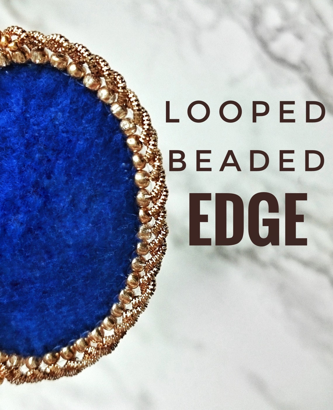 Looped Beaded Edge Tutorial, DIY for Beaded Brooch Edging, How to ...