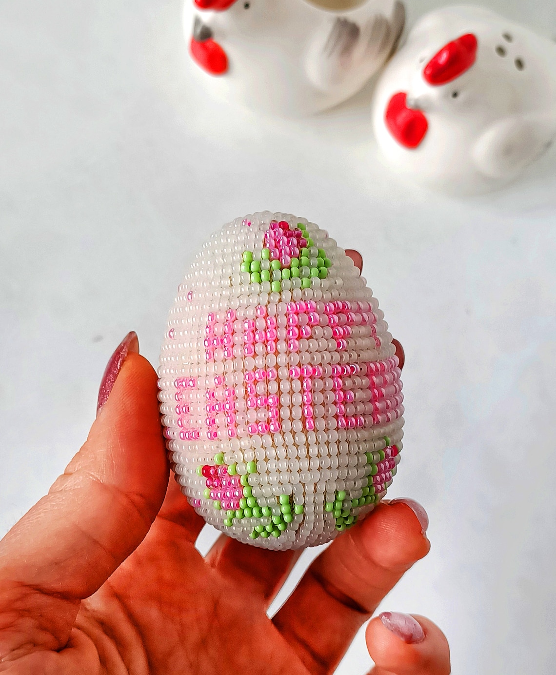 Beaded Easter Egg Tutorial Wooden Easter Eggs PNG - Etsy