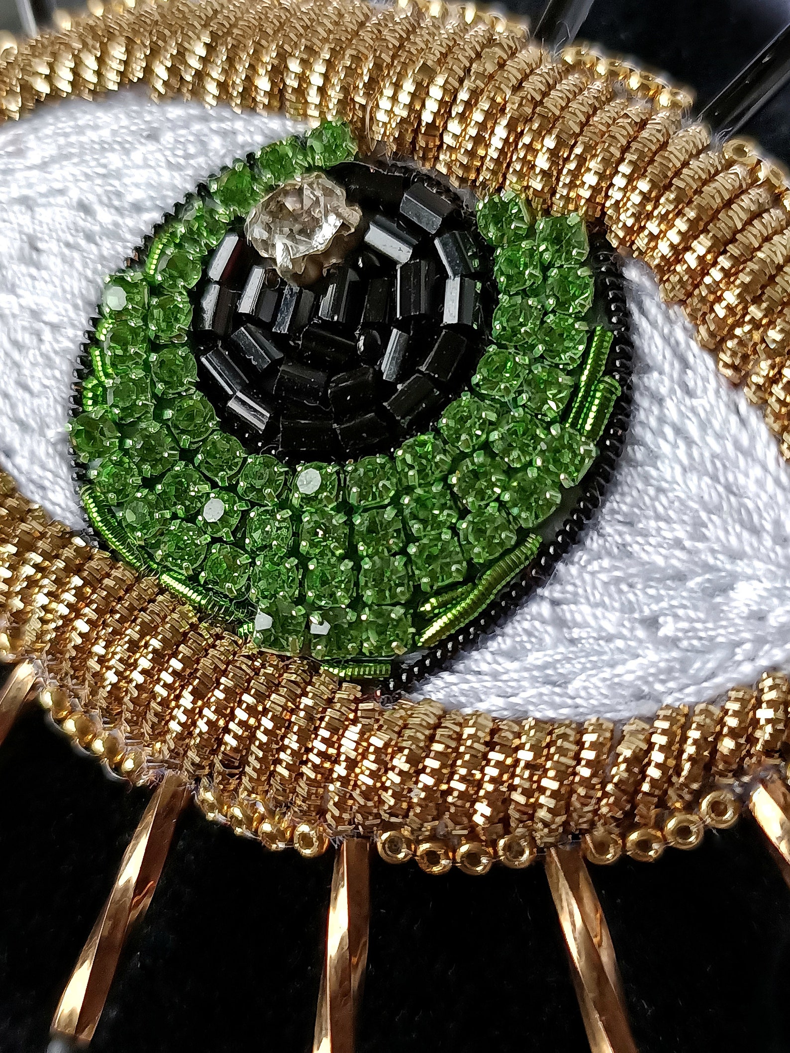 DIY Beaded Evil Eye Pin Beaded Evil Eye Brooch Tutorial - Etsy