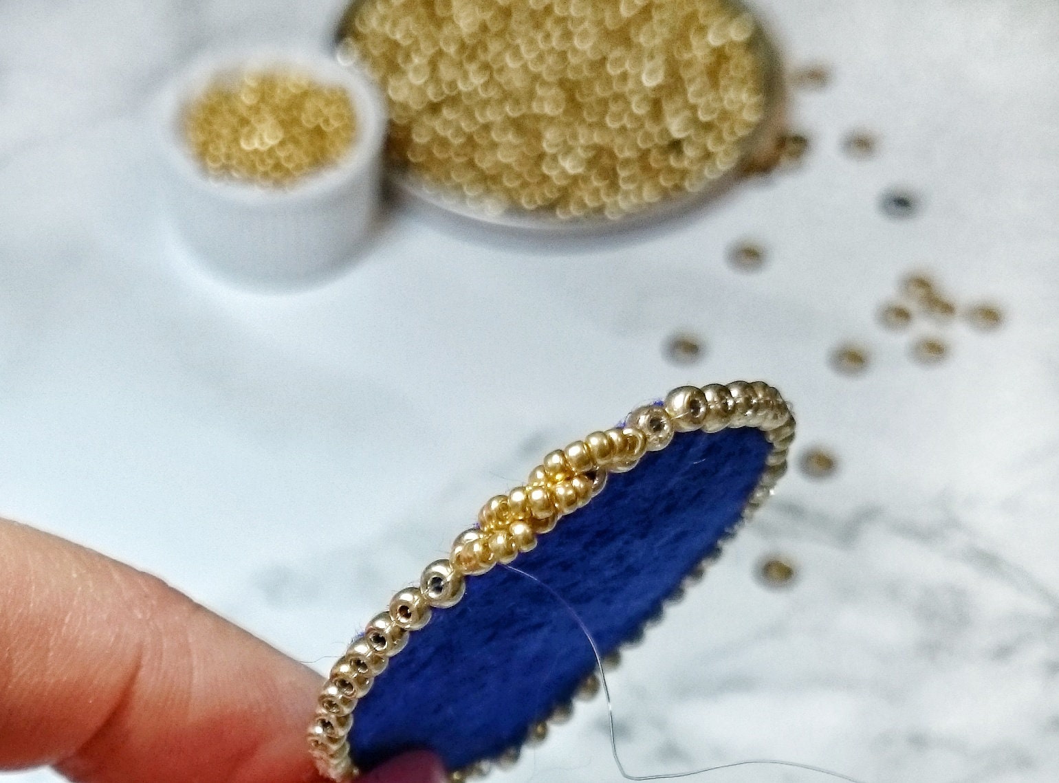 Looped Beaded Edge Tutorial, DIY for Beaded Brooch Edging, How to ...