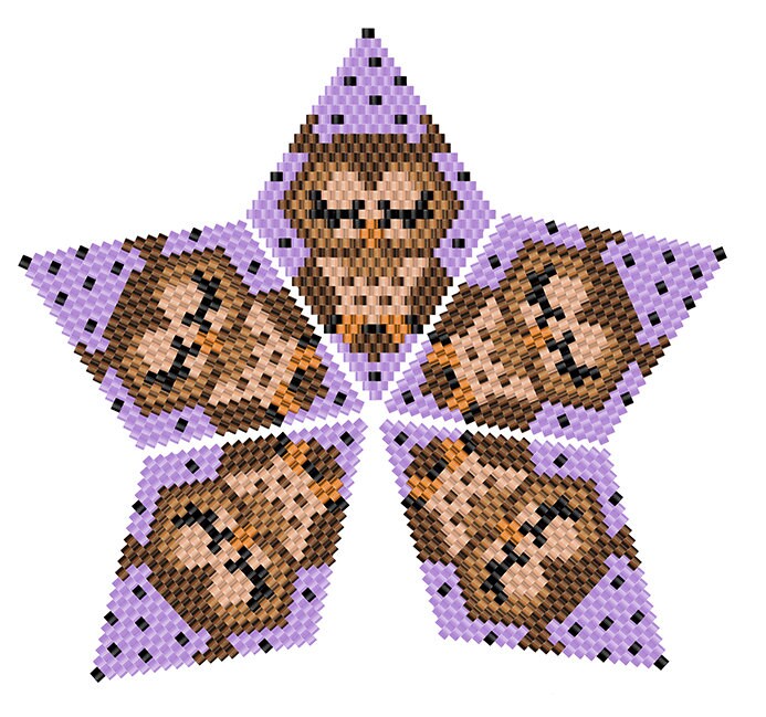 Set of 2 Christmas Star Patterns Christmas Gingerbread Man - Etsy