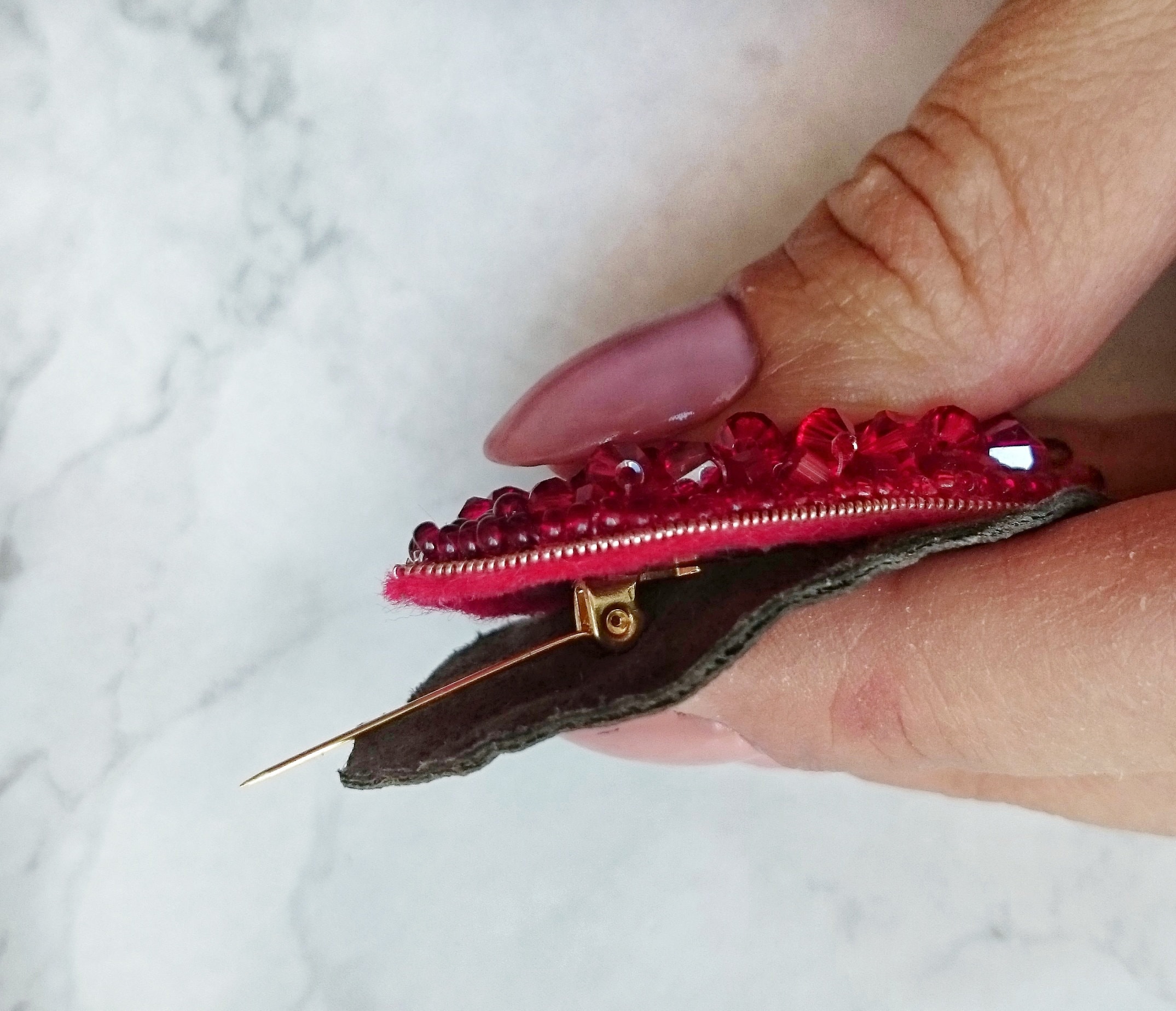 Red Lips Brooch Tutorial DIY Beaded Lips Jewelry Making | Etsy Canada