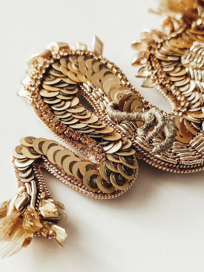 Beaded gold dragon pin Embroidered Chinese Dragon Brooch | Etsy