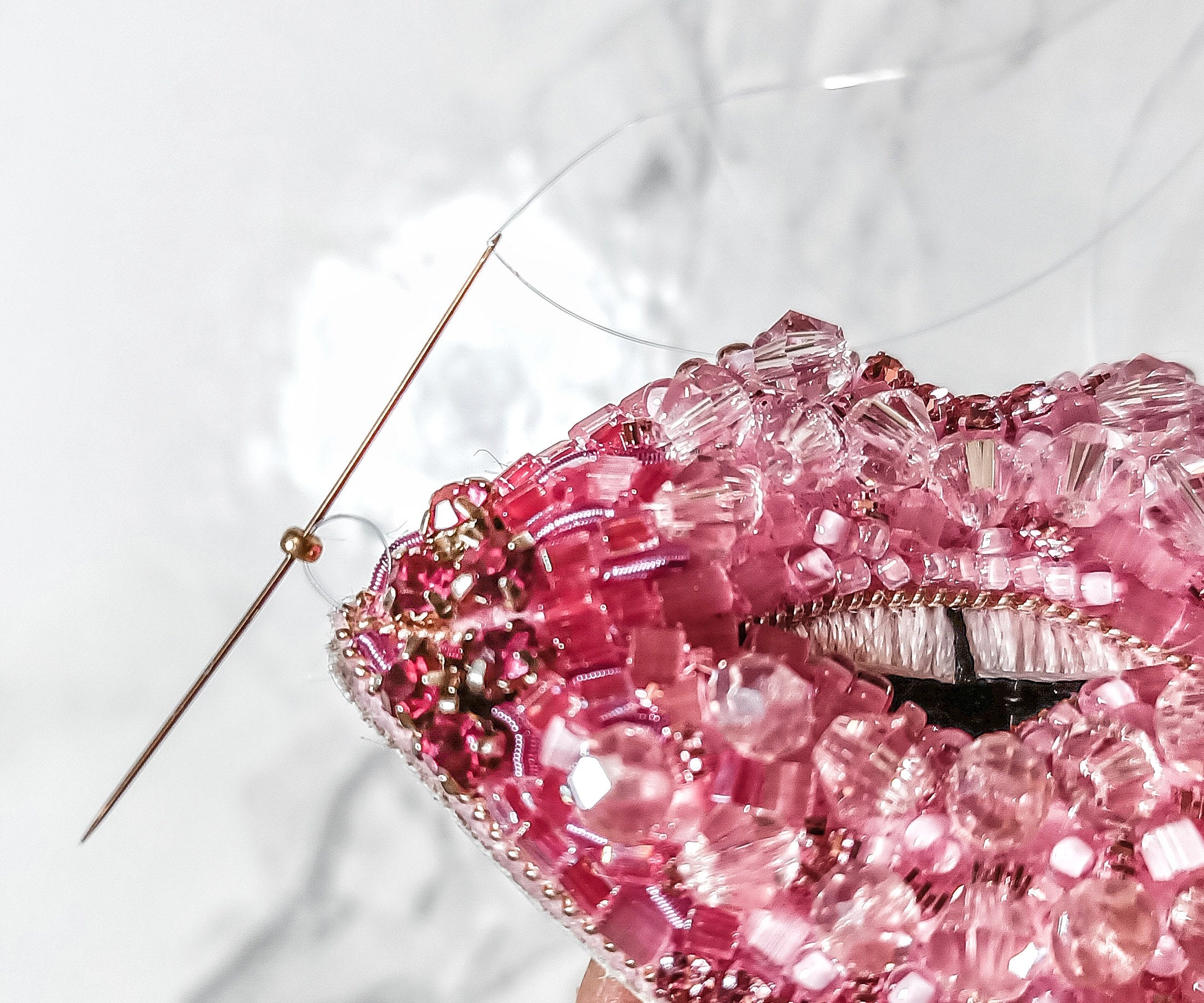 DIY Beaded Pink Lips Gift PDF Pattern for Lips Jewelry | Etsy