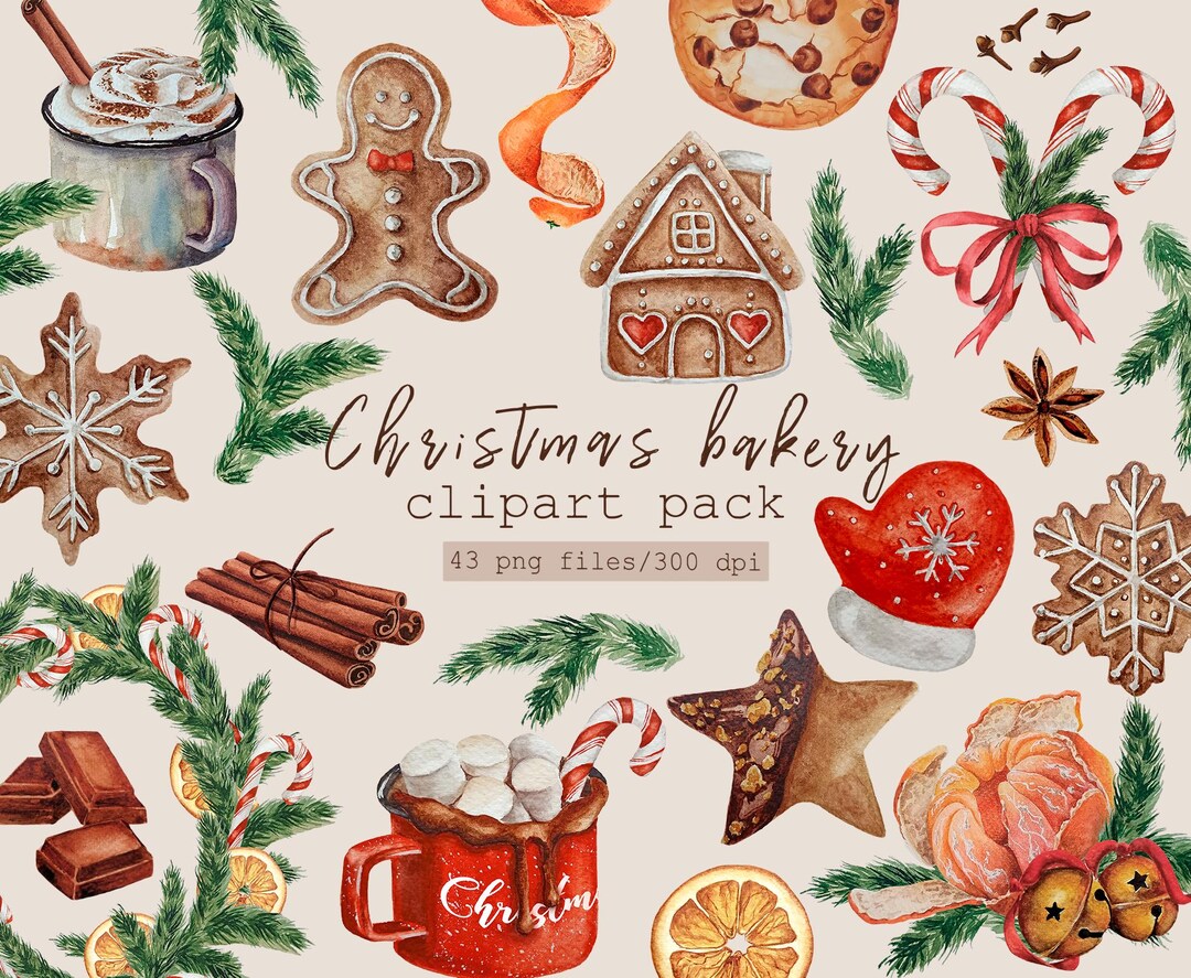 43 Watercolor Christmas Clipart Png, Winter Holiday Cocoa Drink ...