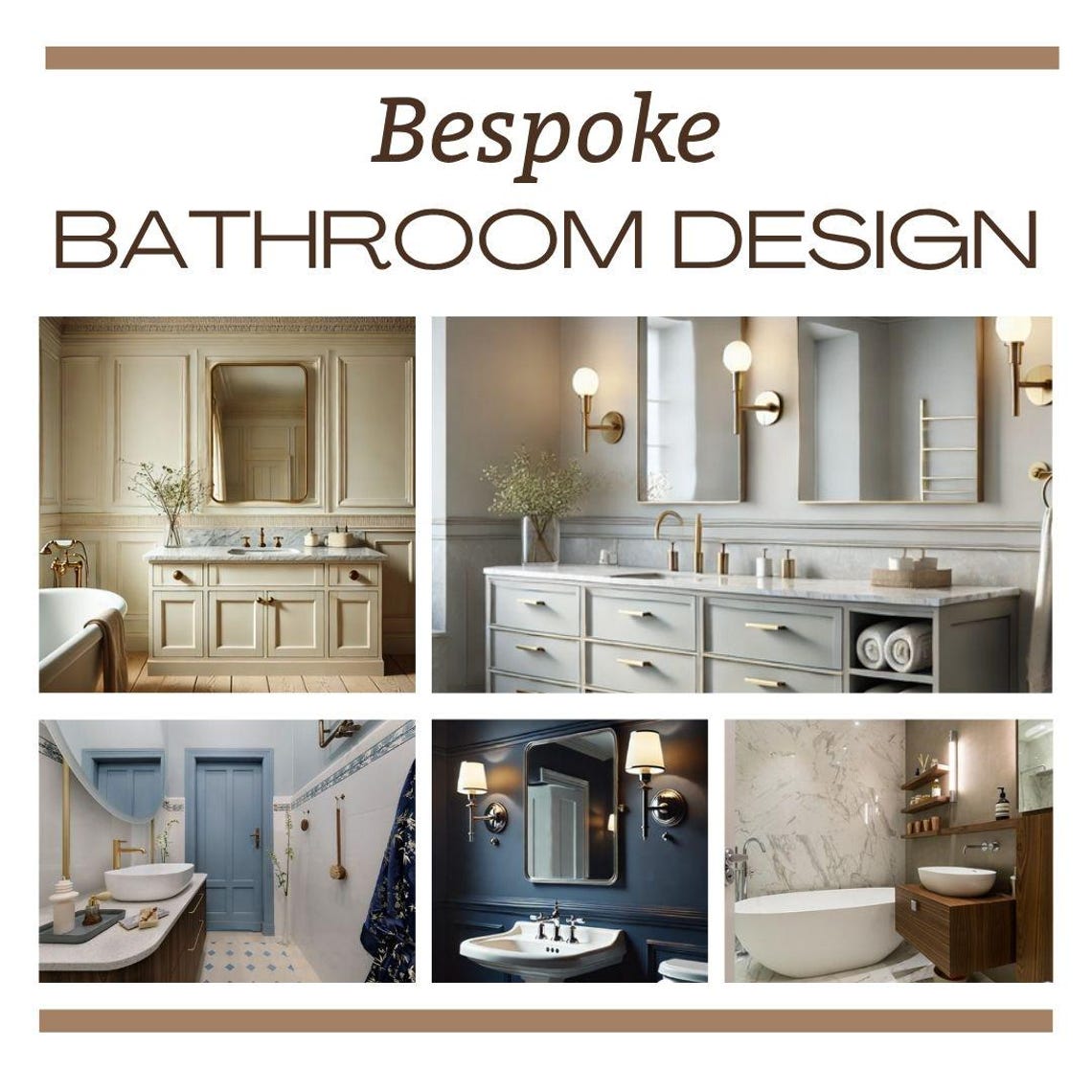 Bespoke Bathroom Interior Design Package I Custom Layout, Colour Scheme ...