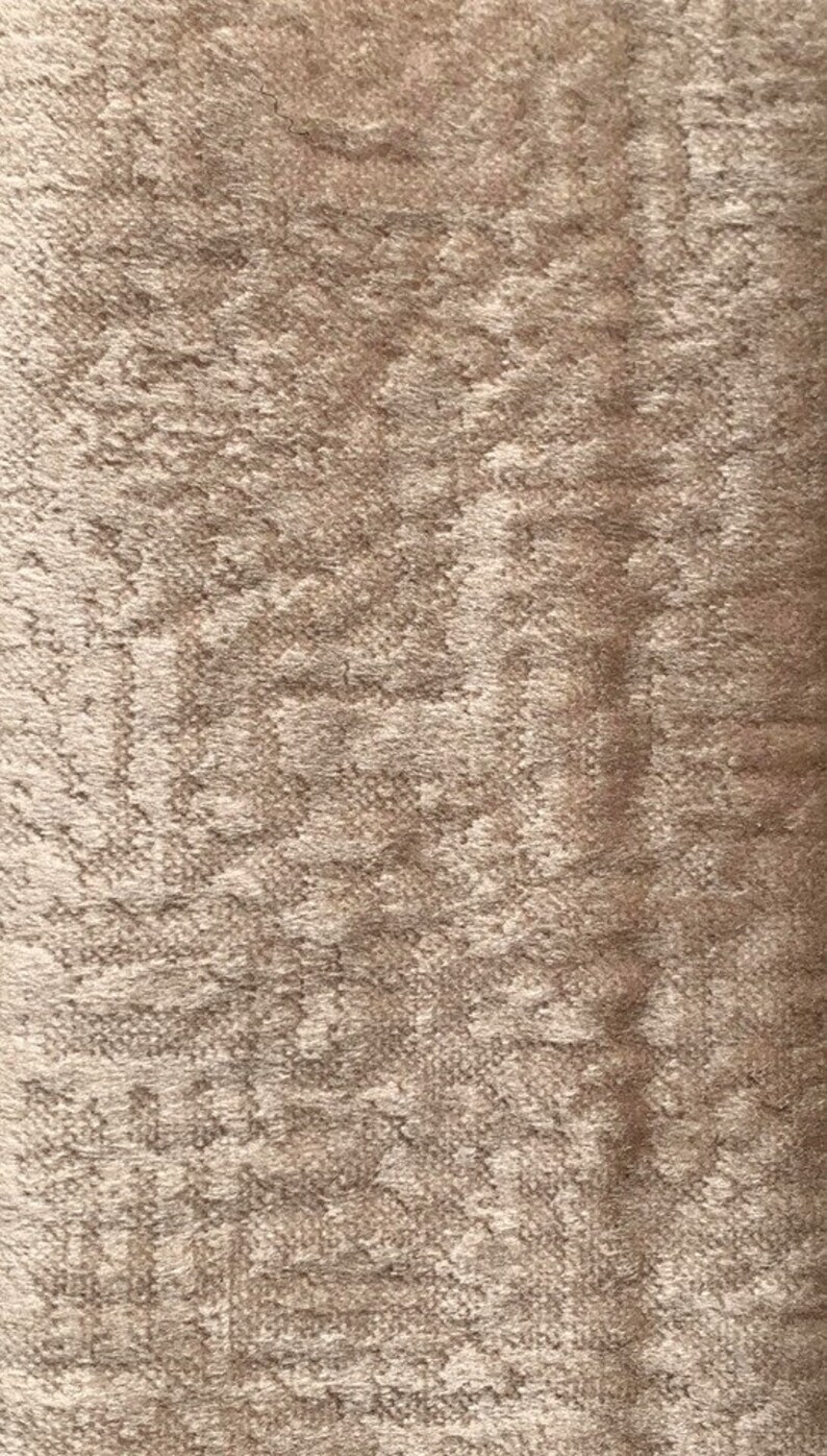 Beige Velvet Linen Textured Upholstery Fabric Sold by Half a - Etsy