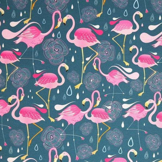 Waterproof Pink Flamingos Bird Animal Printed Fabric Polyester | Etsy