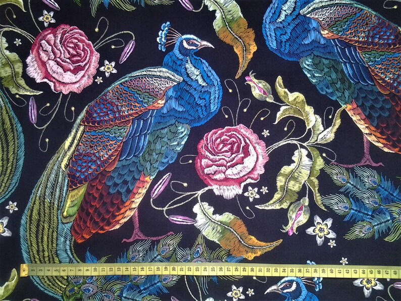 Peacock Upholstery Home Decor Soft Furnishing Velvet Fabric - Etsy