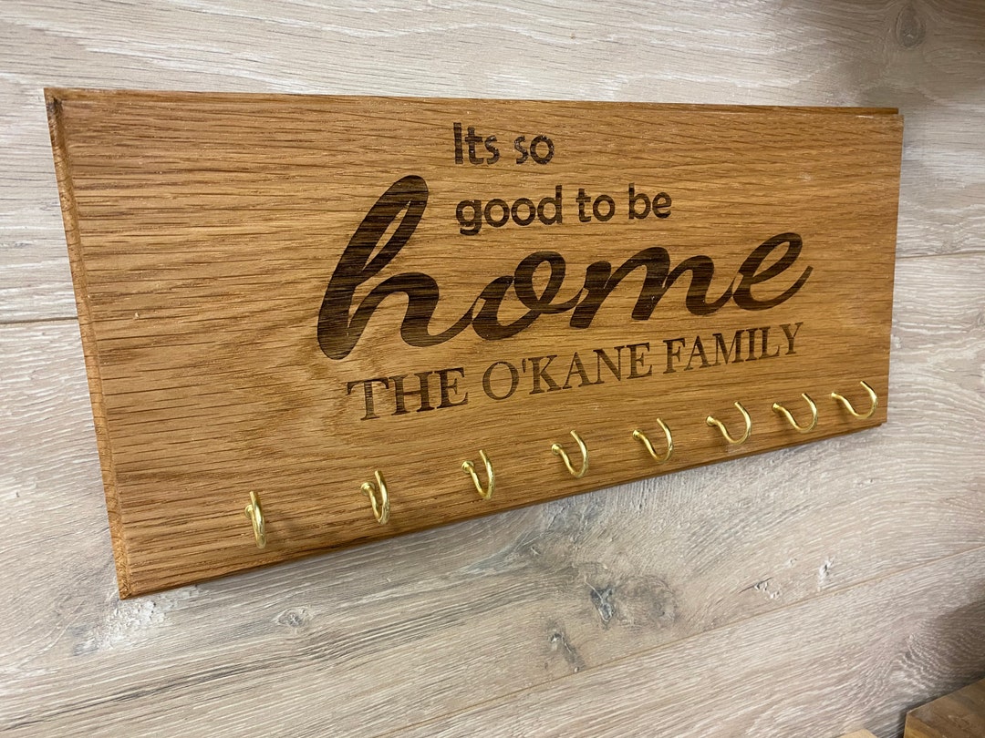 Personalised Oak Key Holder - Etsy
