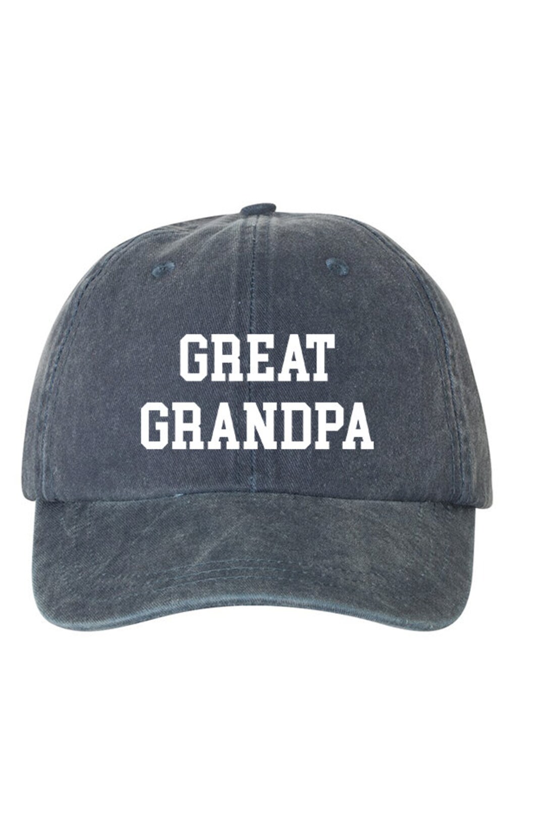 EMBROIDERED Great Grandpa Unstructured Dad Hat Cap, Pigment Dyed ...