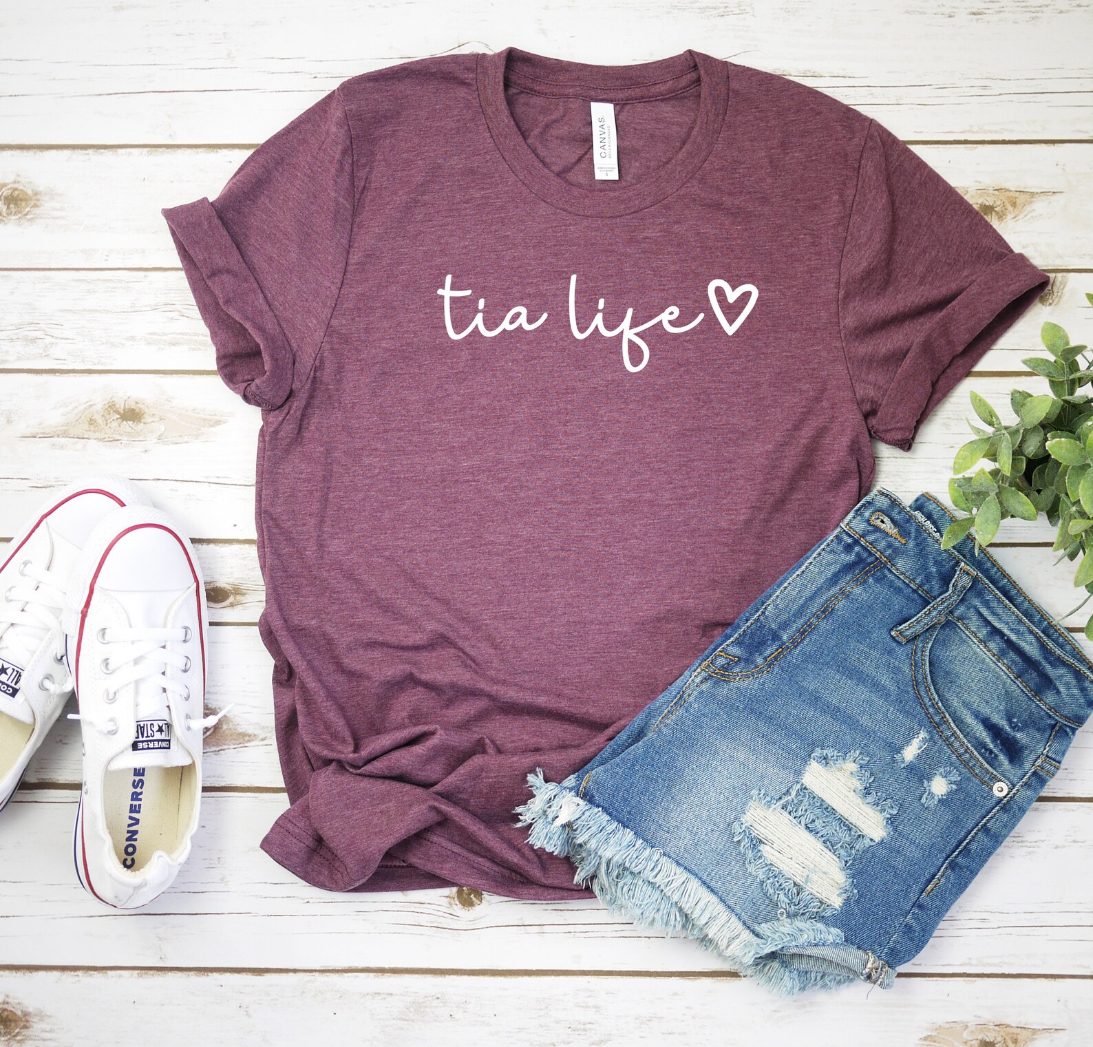 Tia Life Heart Script Shirt, Tia Shirt, Regalo Para Tia, Gift for Tia ...