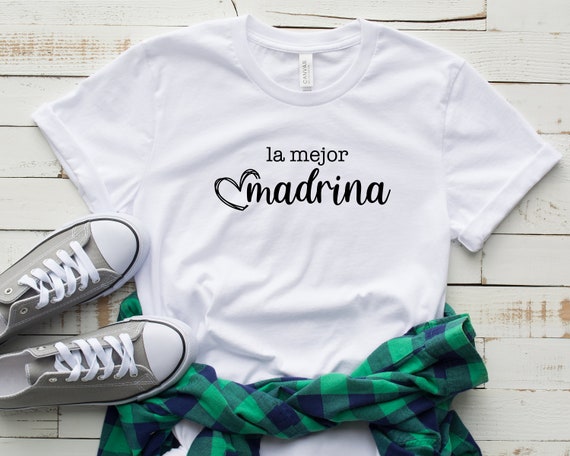 La Mejor Madrina Heart Shirt God Mother T-shirt Madrina Tee - Etsy