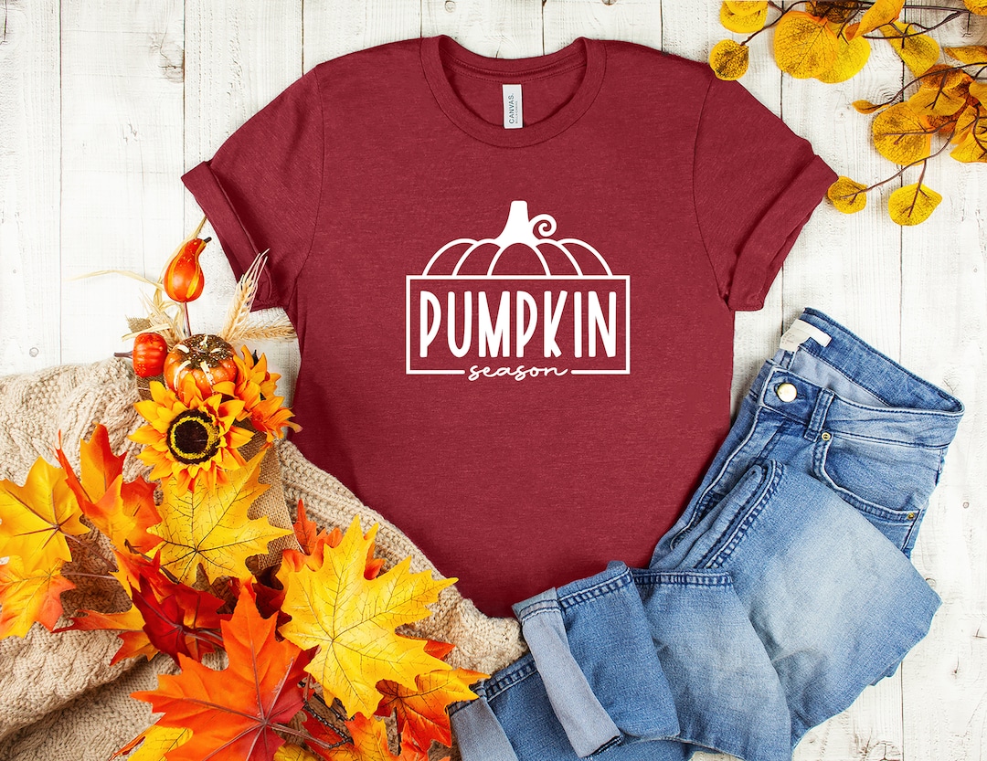 Fall Shirt, Pumpkin Season SQUARE T-shirt Fall Shirt Fall Saying Shirt ...