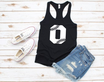 Baseball Tank, Custom Baseball Number Racerback Tank Top, Baseball ...