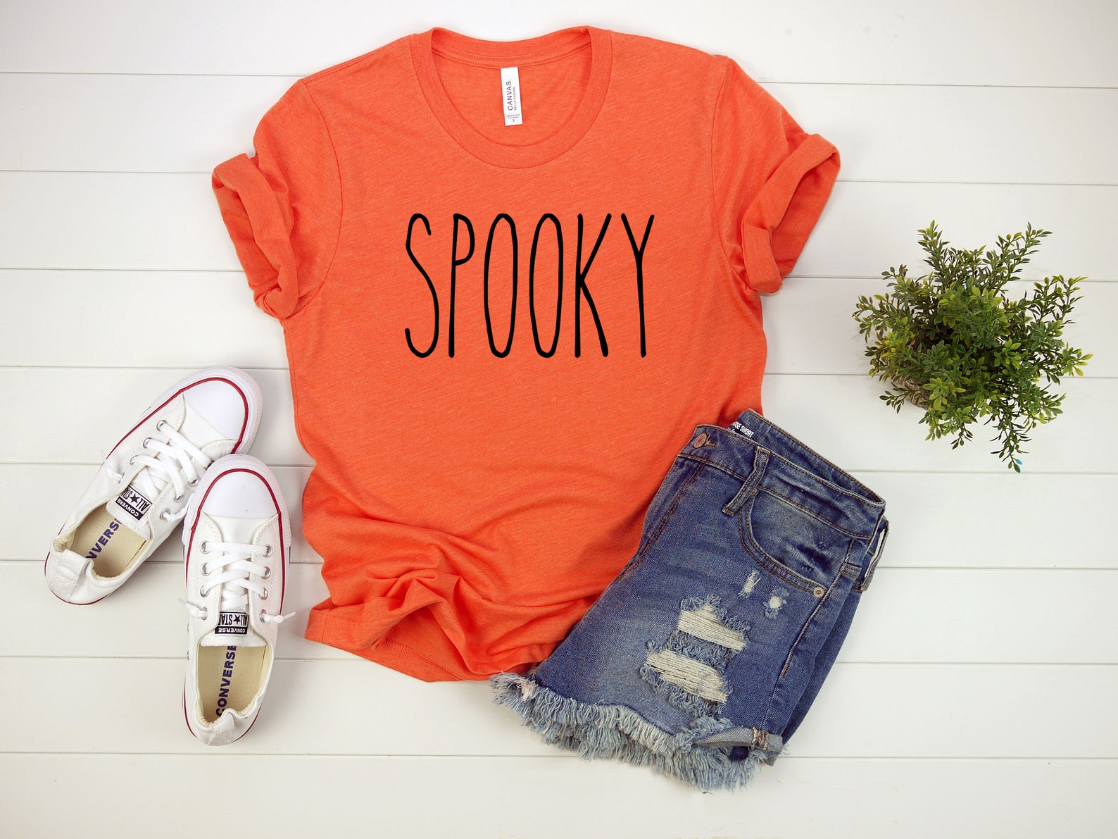 Spooky T-shirt Tee Trick or Treat Shirts Cute Halloween | Etsy