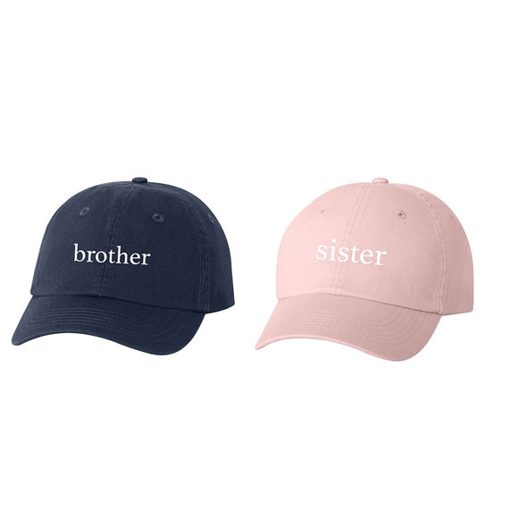 Brother & Sister Lowercase Youth Size Hat Cap Unstructured | Etsy