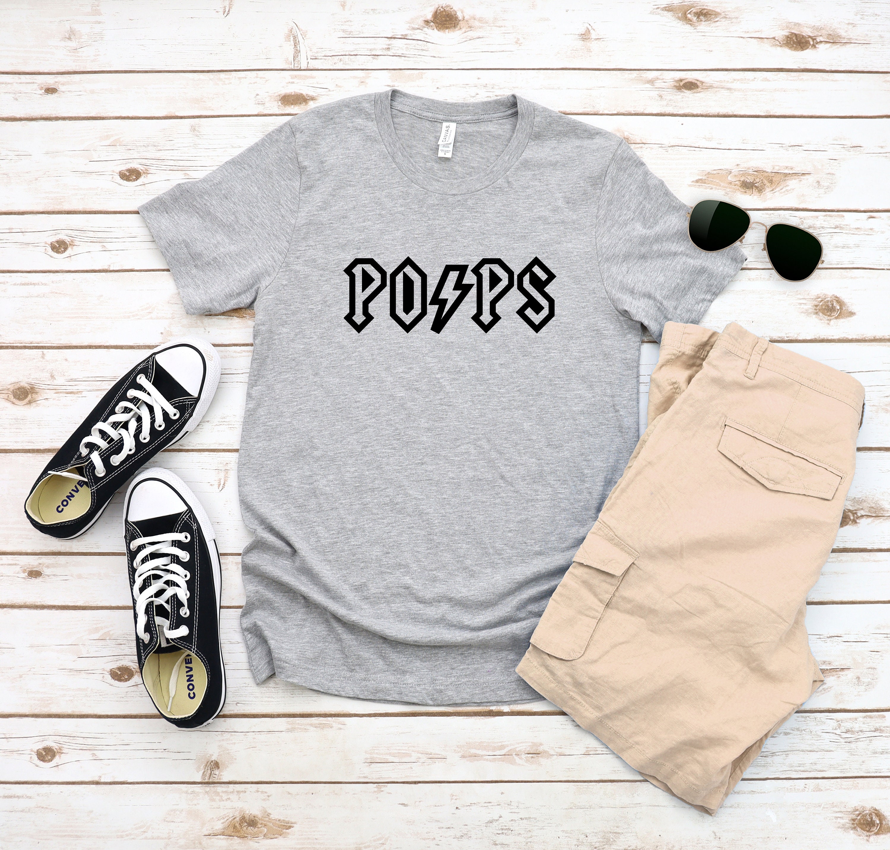 Pops Rock Font Unisex Shirt Pops Shirt Cool Pops Gift For | Etsy