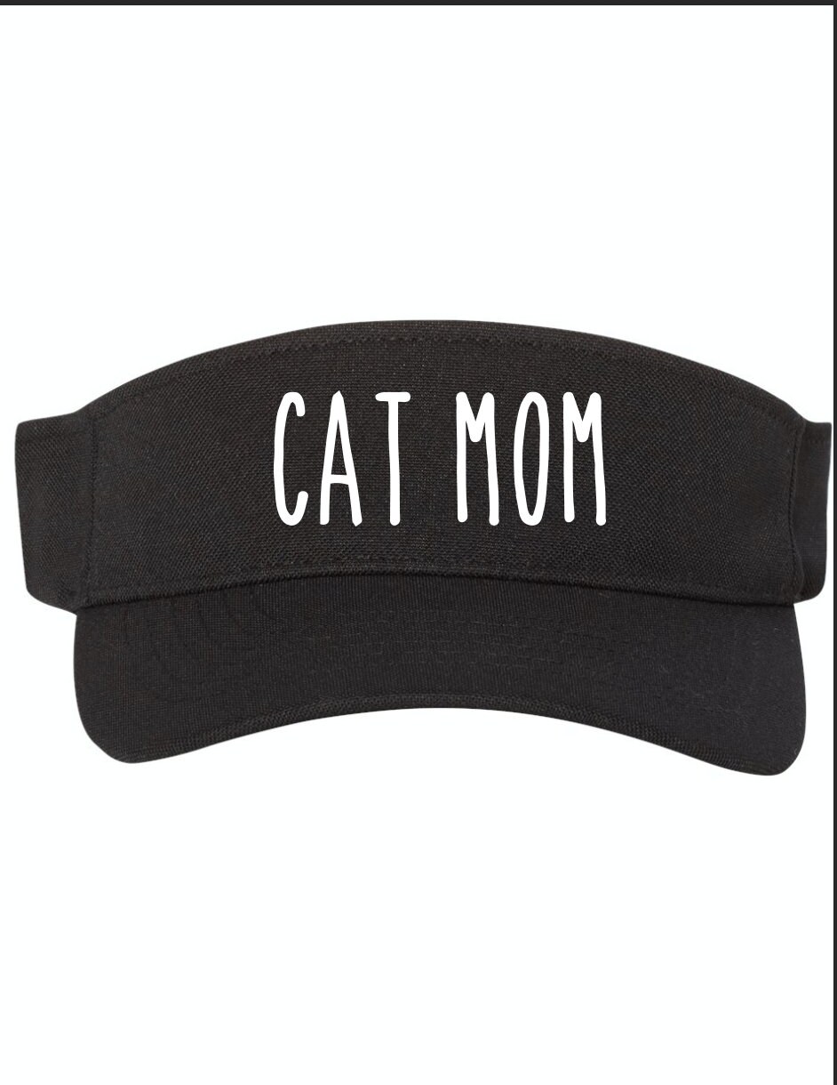 Catmom Visor Hat Cap, Cat Lover Sun Visor Cap, Fur Mama Visor, Cat Mama ...
