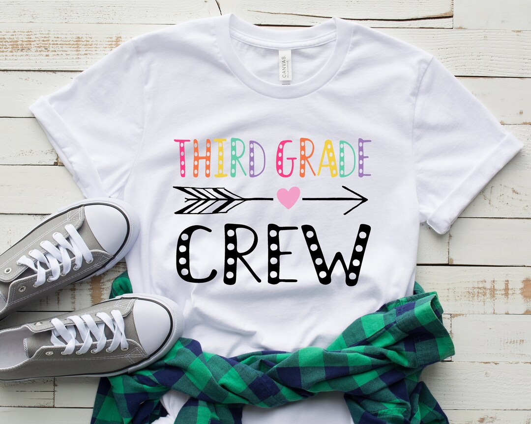 Third Grade Crew Shirt 3rd Grade Shirt Teacher Shirt Third - Etsy