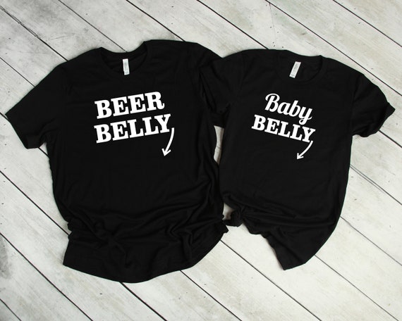 Couples Shirts T-Shirt Beer Belly Baby Belly Baby | Etsy
