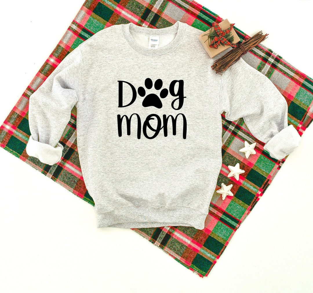 Dog Mom Paw Heavy Blend Crewneck Sweatshirt, Dog Lover Sweater, Dog Mom ...