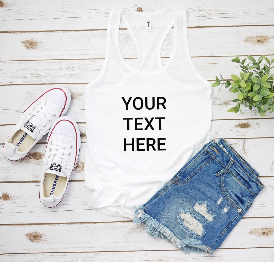 Your Custom Text Here FRONT+BACK Women's Racerback Tank Top, Custom ...