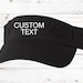 Custom Text Visor Hat Cap, Personalized Visor Hat, Your Text Custom Hat ...