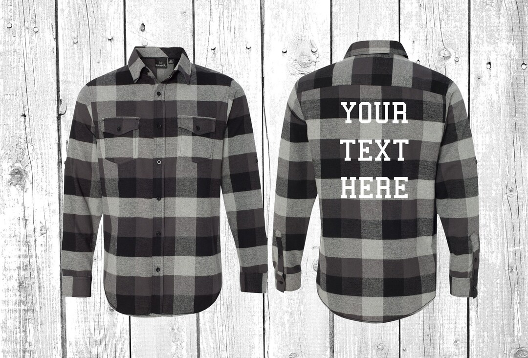 Custom Men's Flannel Shirt, Customized Flannel Shirt, Flannel Shirt ...