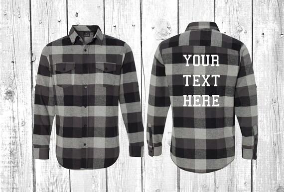 Custom Men's Flannel Shirt Customized Flannel Shirt - Etsy