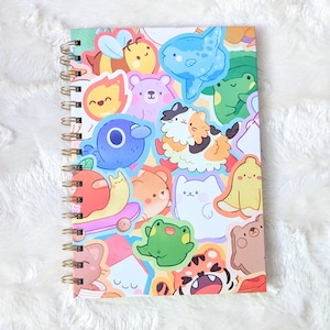 Character Collage Sticker Book Hardcover Cute Artwork Sticker Album ...