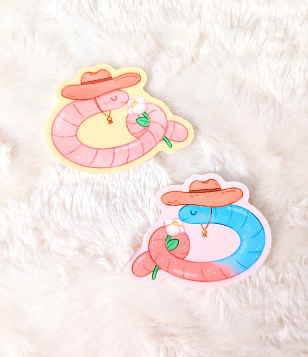 Sweet Worms - Cute Earth and Gummy Worms - Waterproof Vinyl Stickers - Etsy