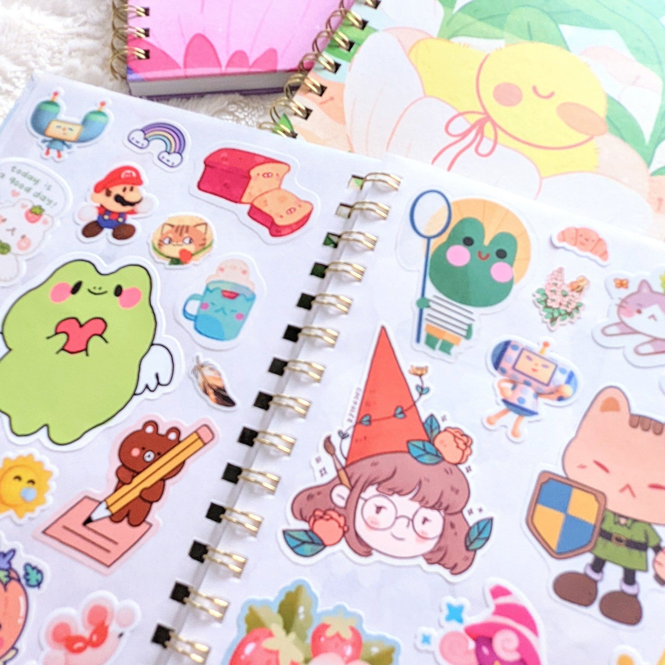 Character Collage Sticker Book Hardcover Cute Artwork - Etsy