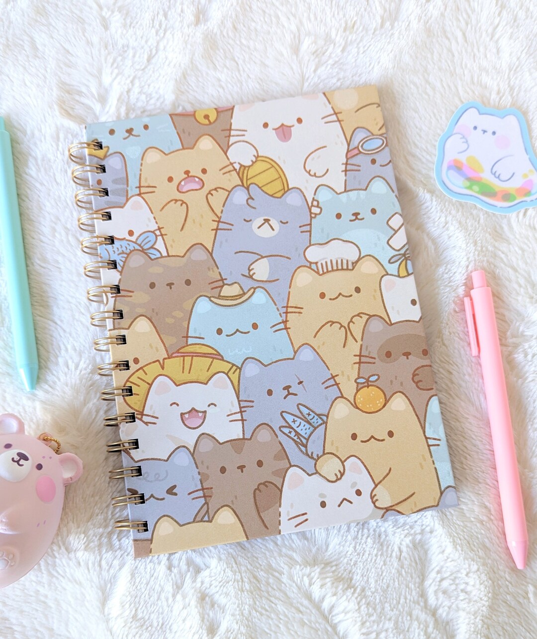 Cat Pile Sticker Book Hardcover Adorable Cat Pattern Sticker Album ...