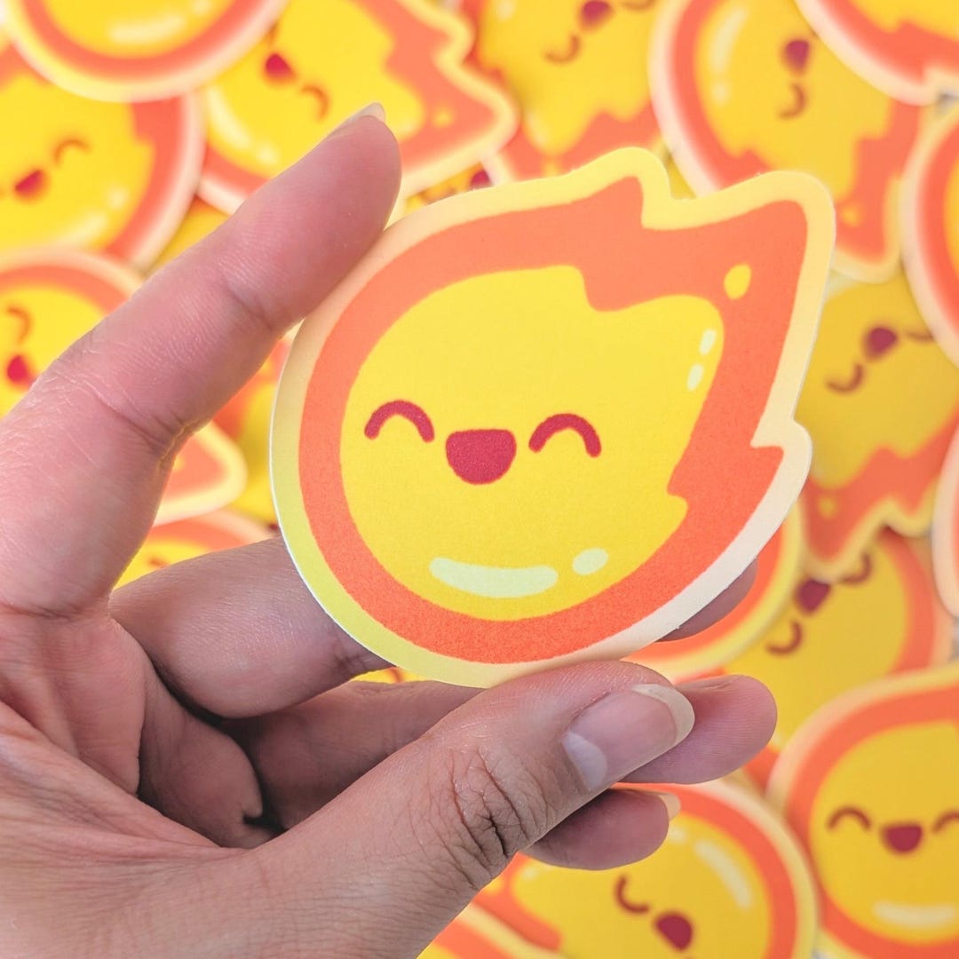 Toko the Flame - Cute and Mischievous Fireball - Kawaii Waterproof ...