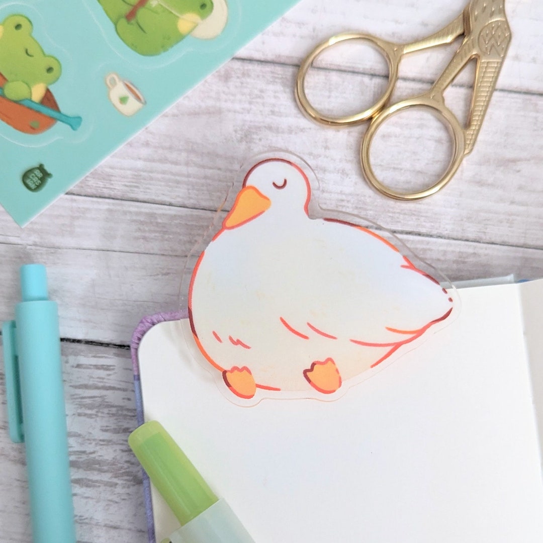 Good Goots Acrylic Clip - Cute Chonky Goose Stationery Clip - Etsy