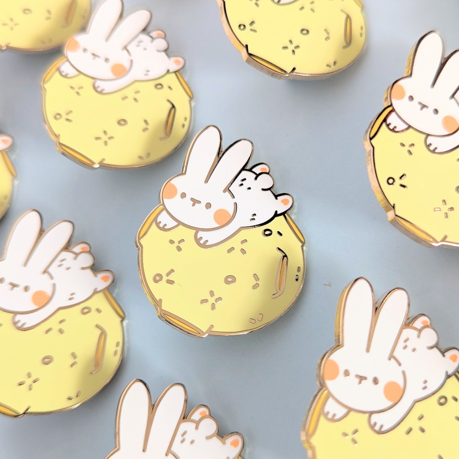 Rabbit Over the Moon - Cute Space Bunny Accessory - Enamel Pin - Etsy