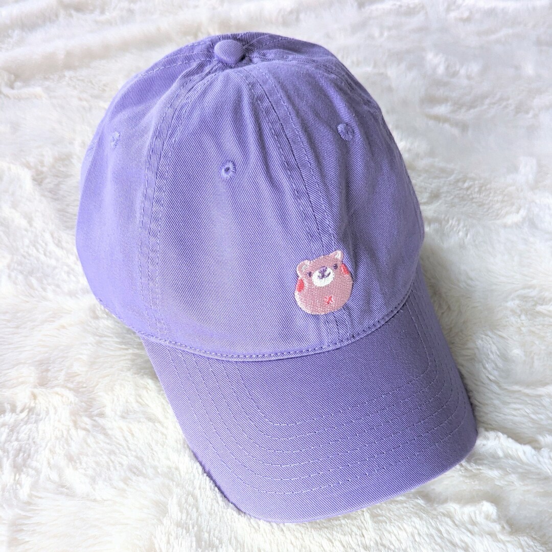 Ruka the Bear Dad Hat - Cute Purple Bear Baseball Cap - Etsy