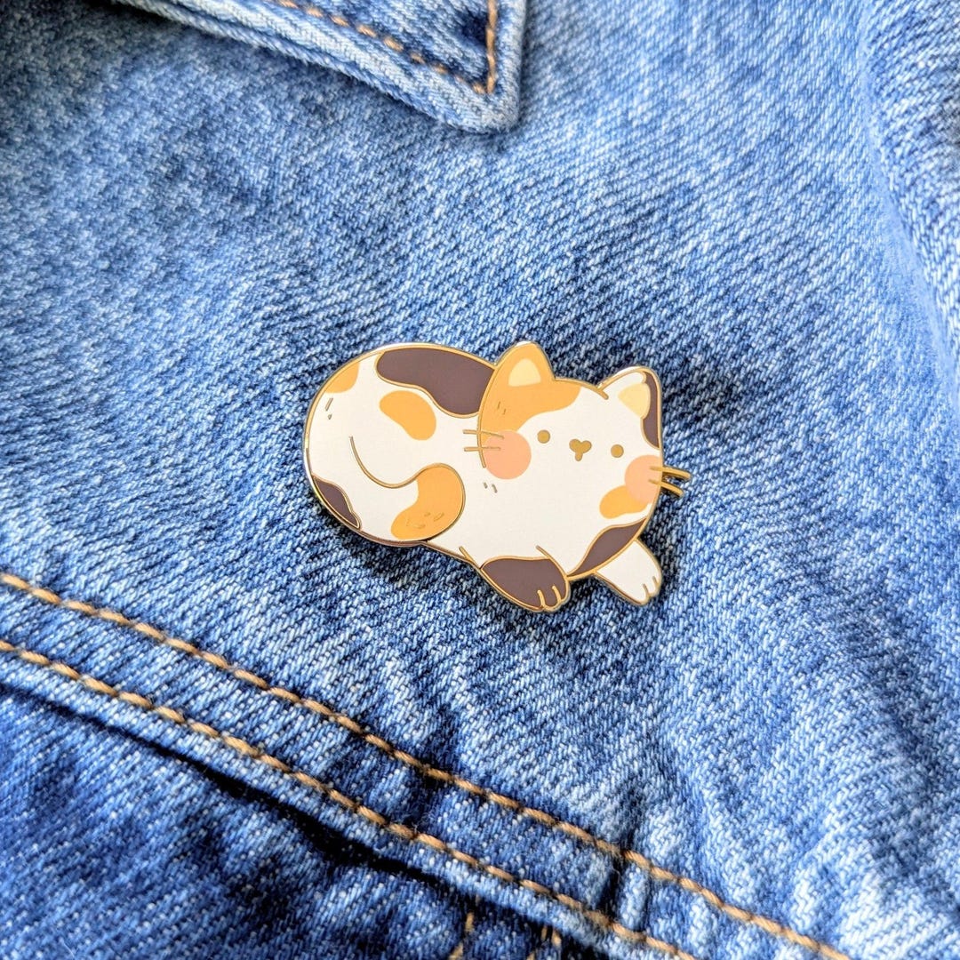 Boba the Calico - Cute Cat Enamel Pin - Etsy