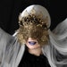 Golden Blind Mask Gothic Mask With Flowers Fantasy Mask Halloween Mask ...