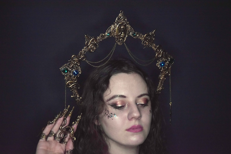 Medusa Halo Crown Snakes Gothic Headdress Cosplay Occult - Etsy