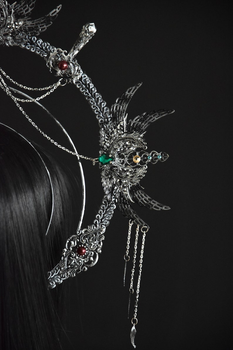 Wings Crown Vampire Crown Witch Pagan Headpiece - Etsy