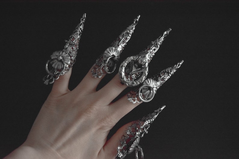 Long Claw Rings Witch Claws Silver Gold Finger Claw Rings - Etsy