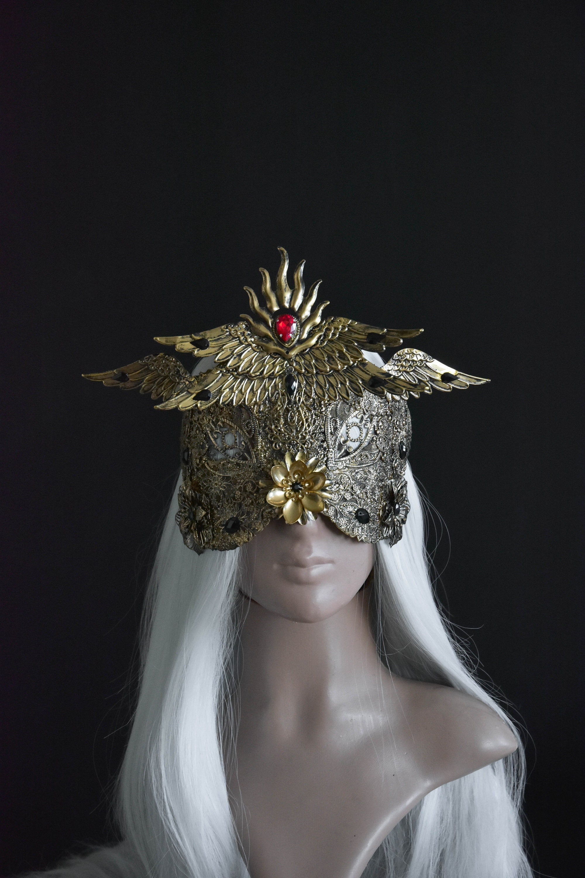 Blind Mask "ethereal Dominion", Gothic Headpiece, Cosplay, Fantasy ...