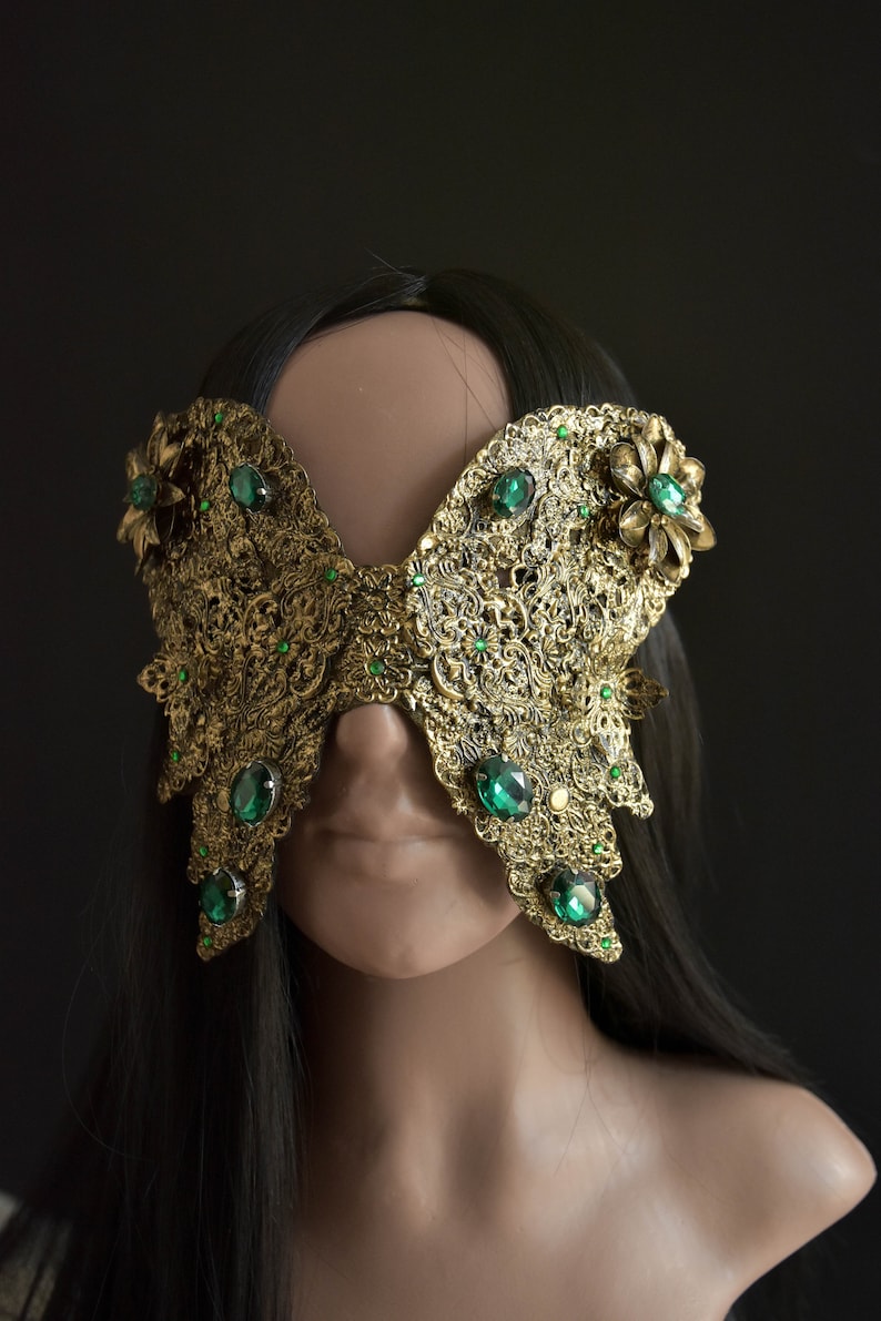 Butterfly Blind Mask Gothic Headpiece Witch Crown - Etsy