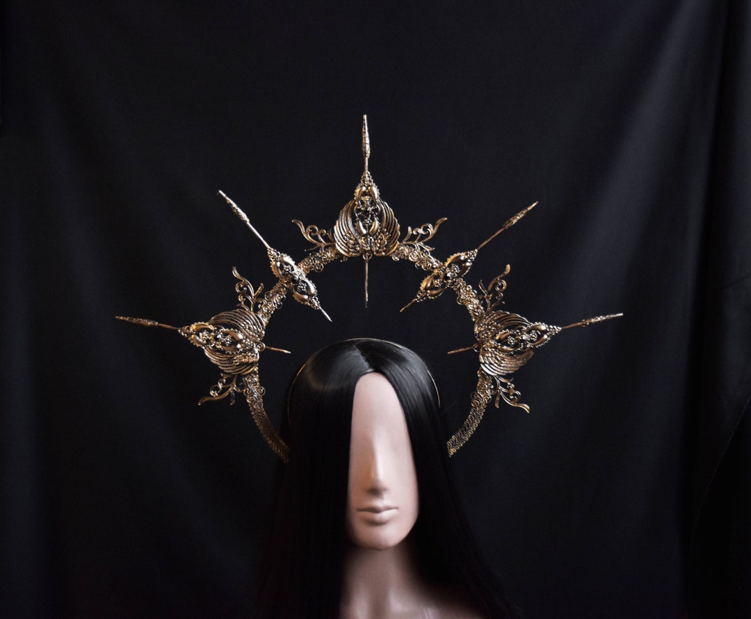 Angel Halo Crown, Gothic Headpiece, Goth Crown Cosplay - Etsy