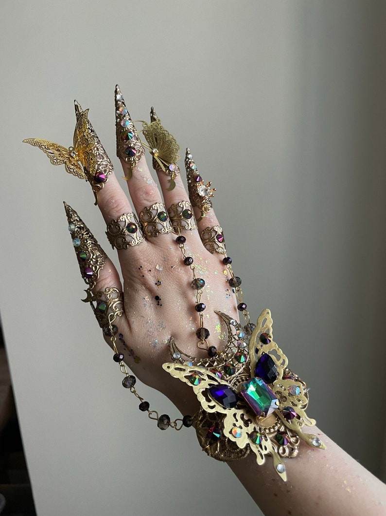 Butterfly Finger Claws Set for One Hand Moon Child Gold - Etsy