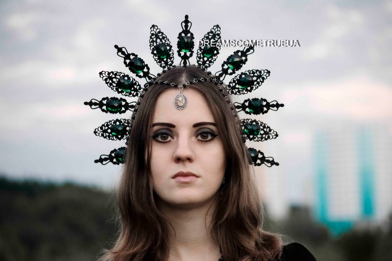 Ready to Ship Vampire Headband Black Crown Gothic Headdress - Etsy