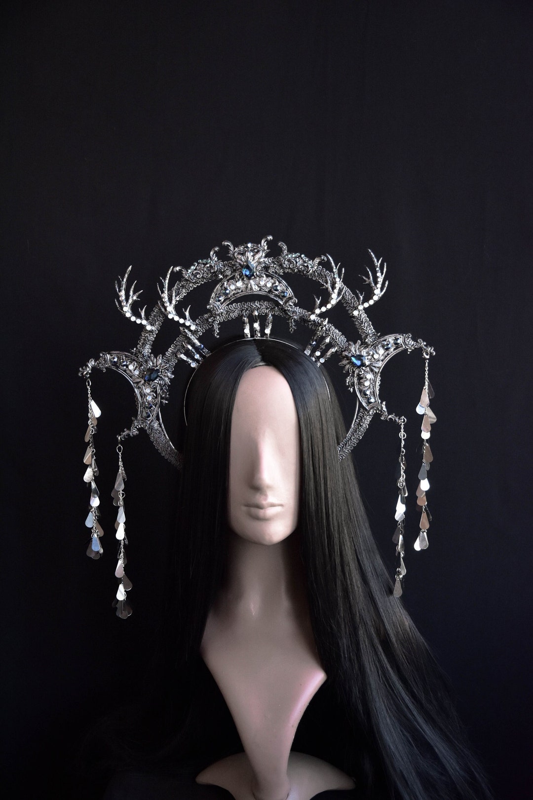 Renaissance Gothic Crown, Witch Headpiece, Gothic Wedding Tiara - Etsy