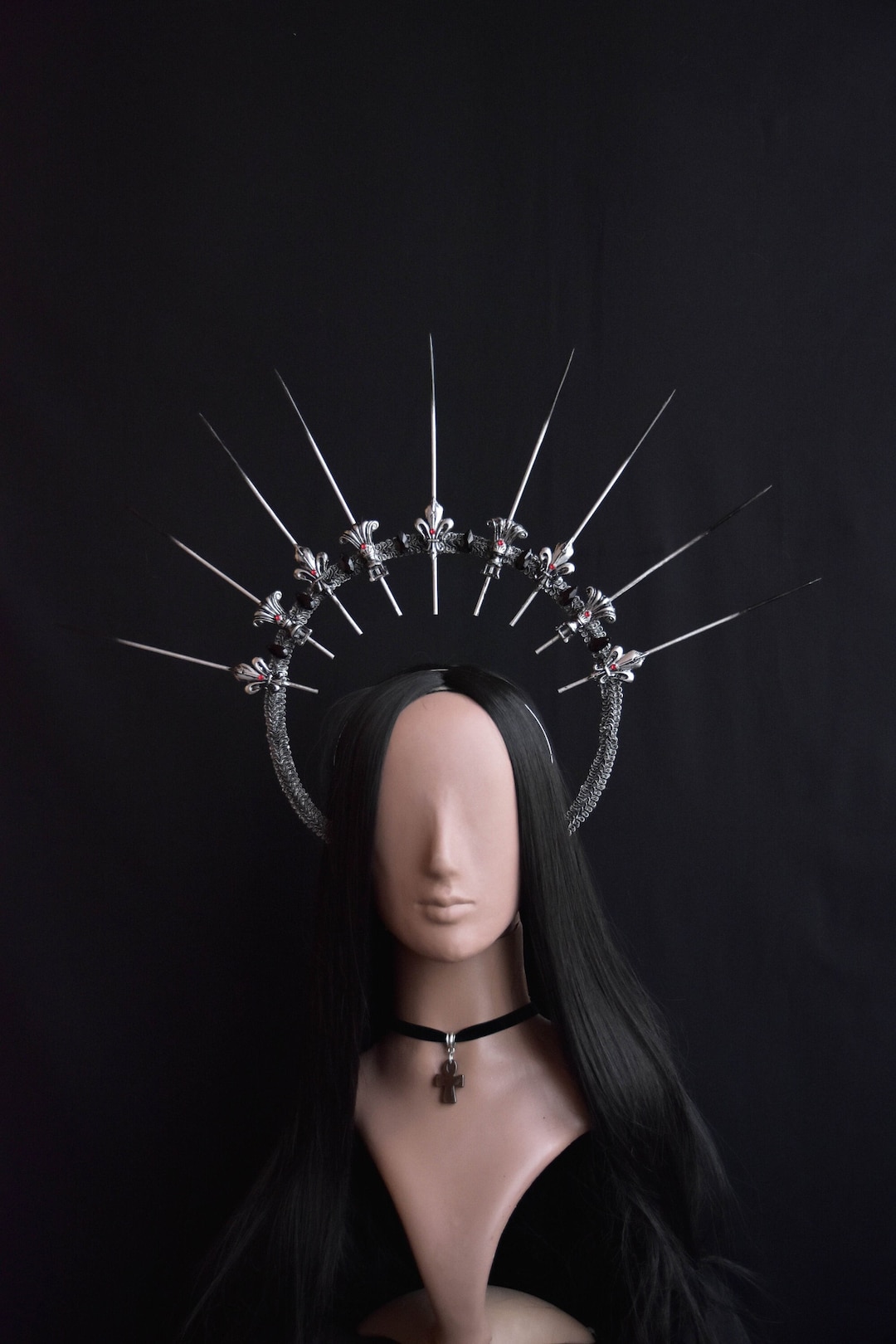 Halo Crown "allure of the Night" Vampire Queen, Fairy Witch Cosplay ...